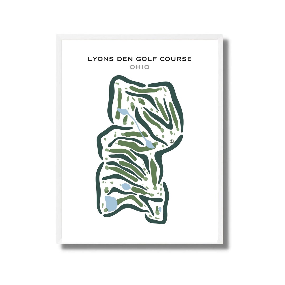 Lyons Den Golf Course, Ohio | Golf Course Map, Golf Map, Golfer Gift ...
