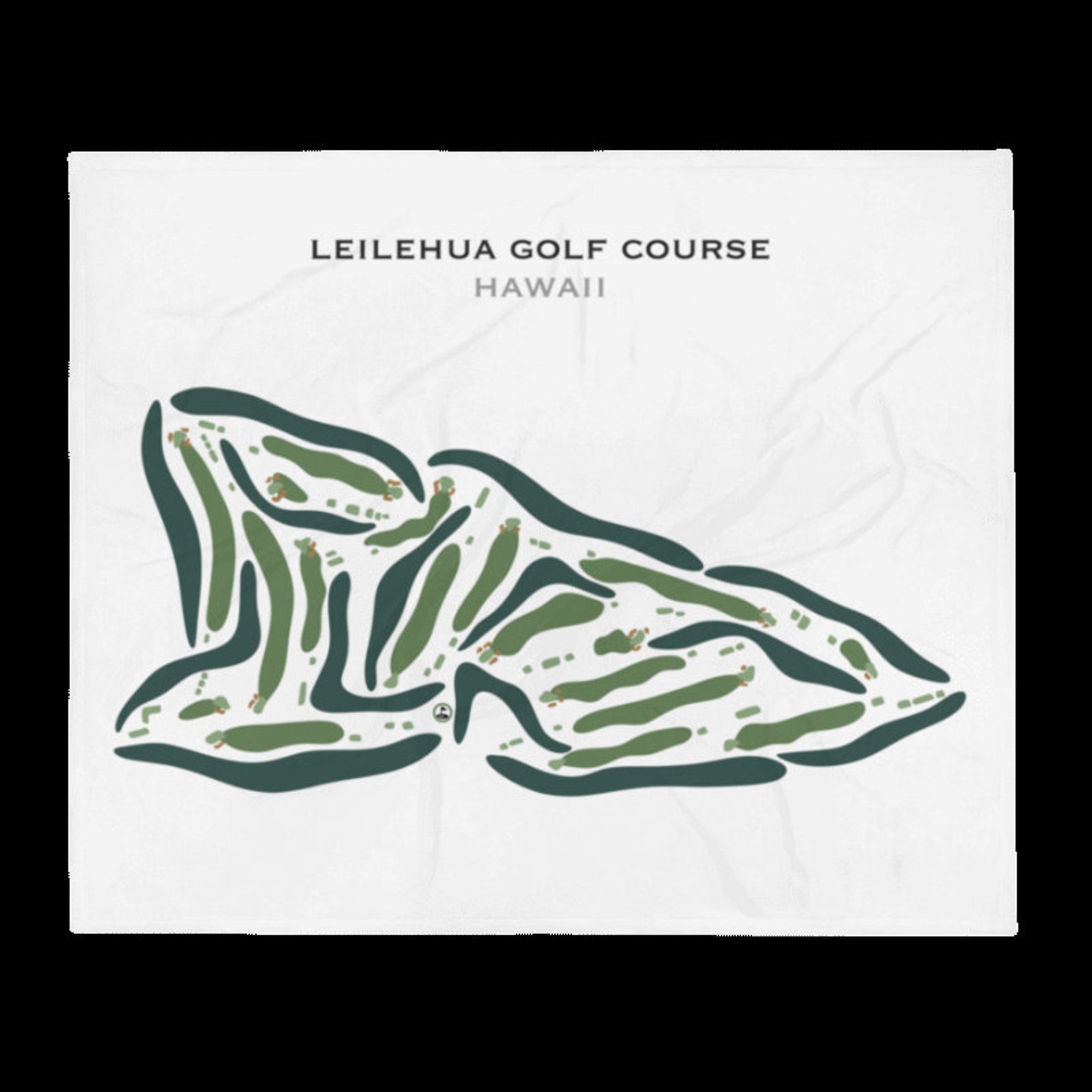 Leilehua Golf Course, Hawaii Golf Course Map, Home Decor, Golfer Gift ...