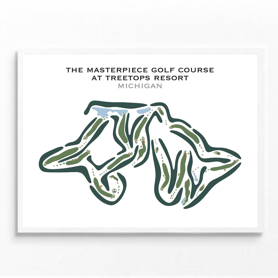 The Masterpiece Golf Course at Treetops Resort, MI | Golf Course Map ...