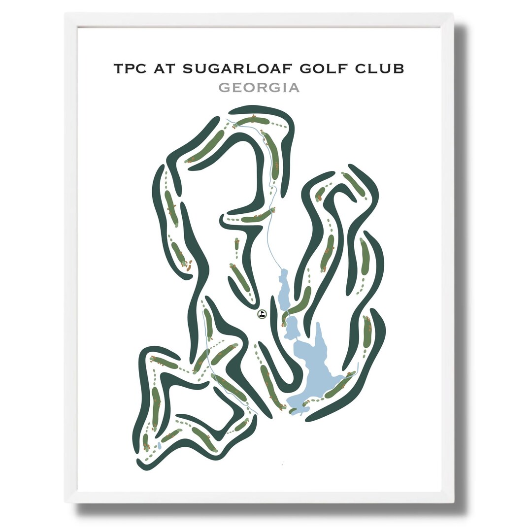 TPC at Sugarloaf Golf Club GA Golf Course Map Home Decor - Etsy