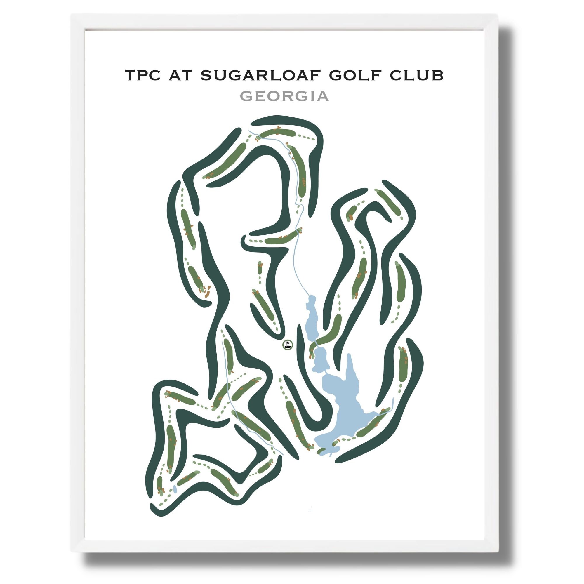 TPC at Sugarloaf Golf Club GA Golf Course Map Home Decor - Etsy