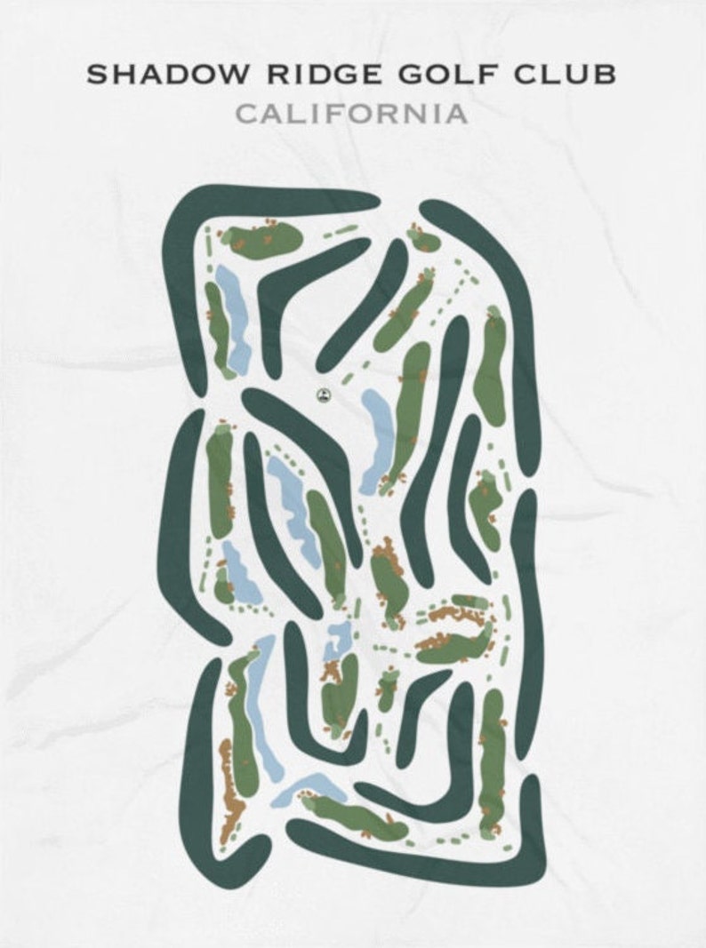 Shadow Ridge Golf Club, CA | Golf Course Map, Golf Map, Golfer Gift for ...