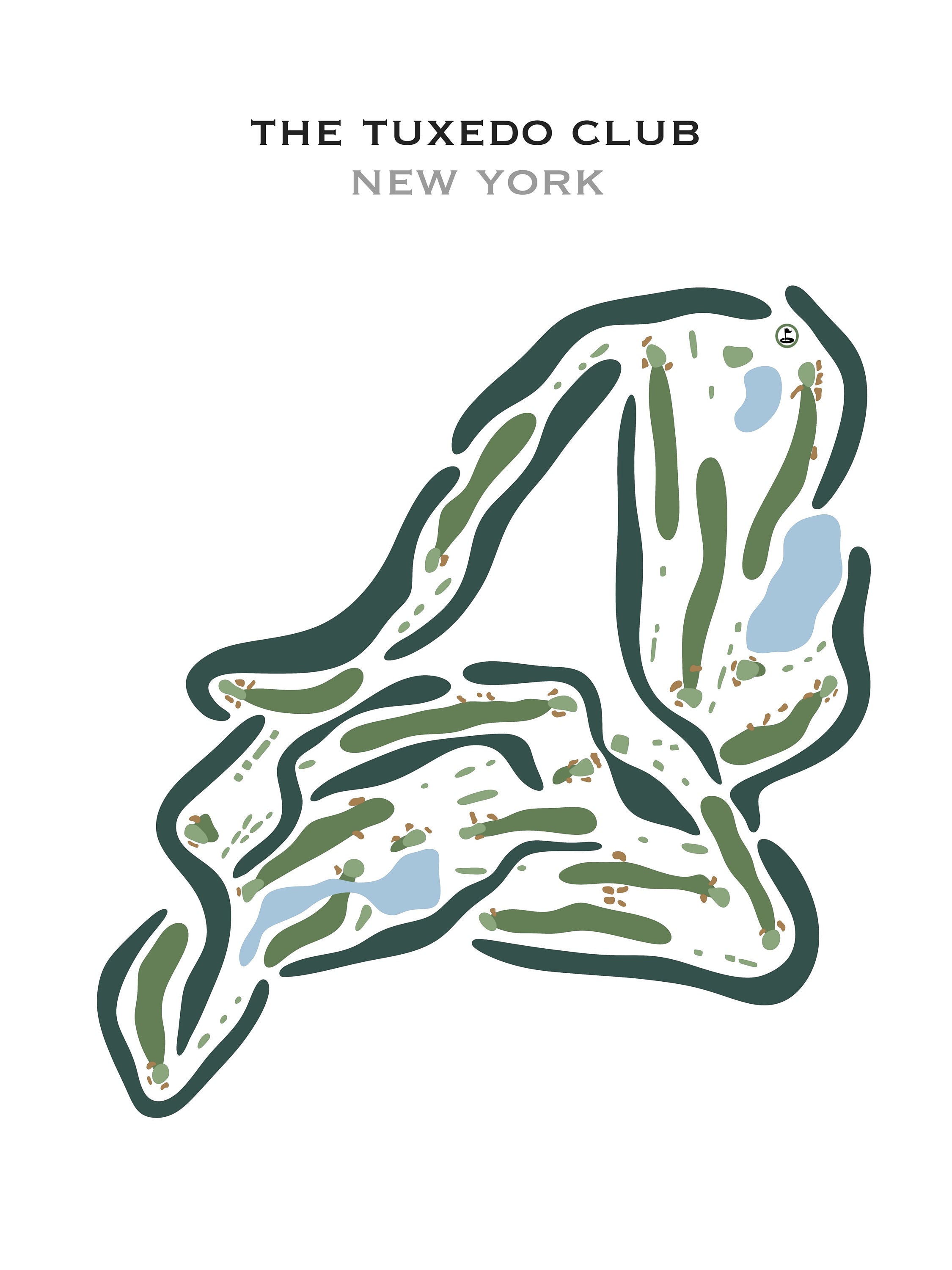 The Tuxedo Club New York Golf Course Map Home Decor - Etsy