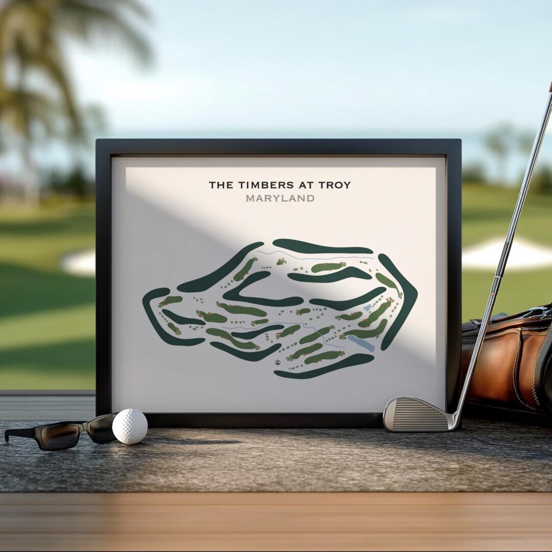 The Timbers at Troy, MD | Golf Course Map, Golf Map, Golfer Gift for ...
