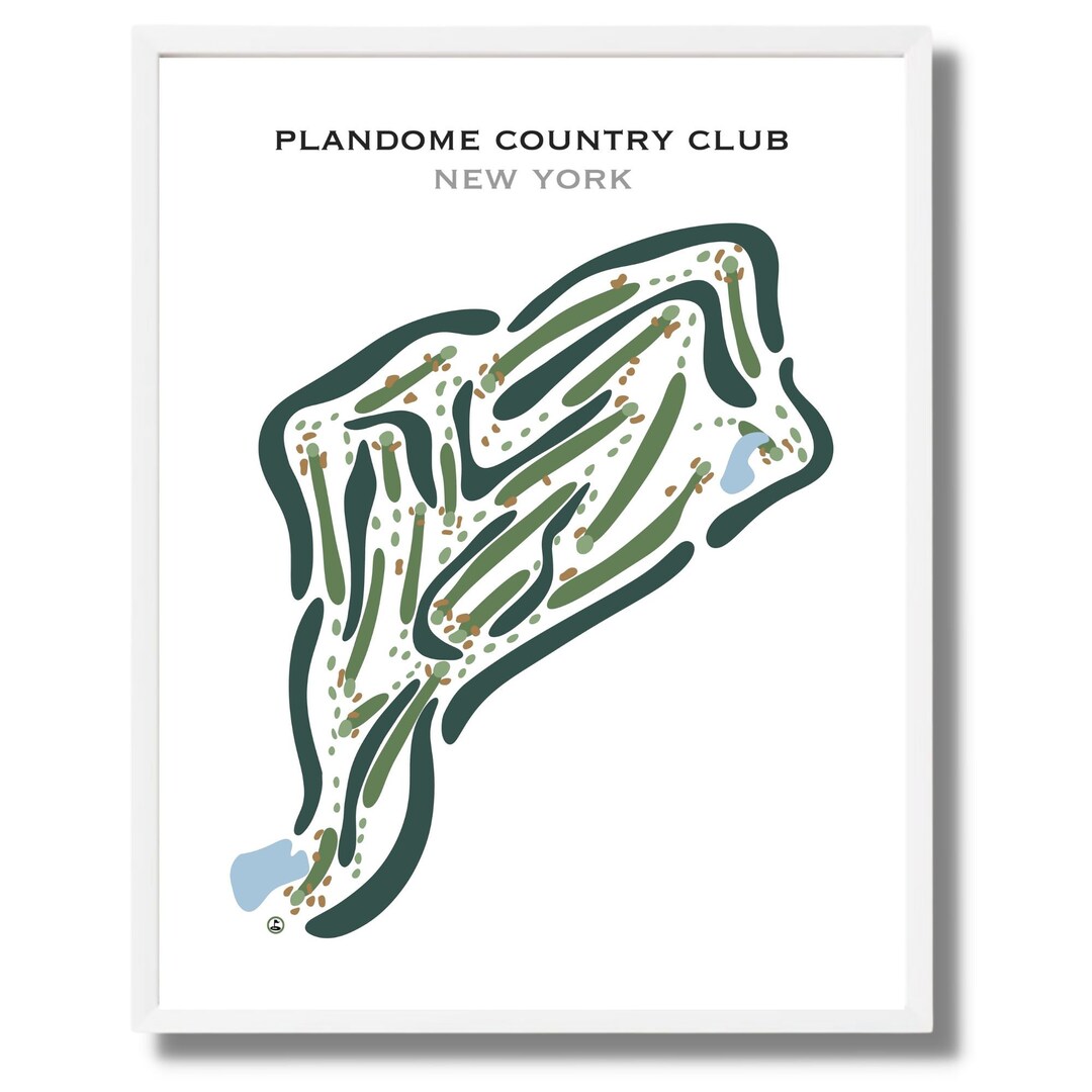 Plandome Country Club, NY Golf Course Map, Home Decor, Golfer Gift for ...