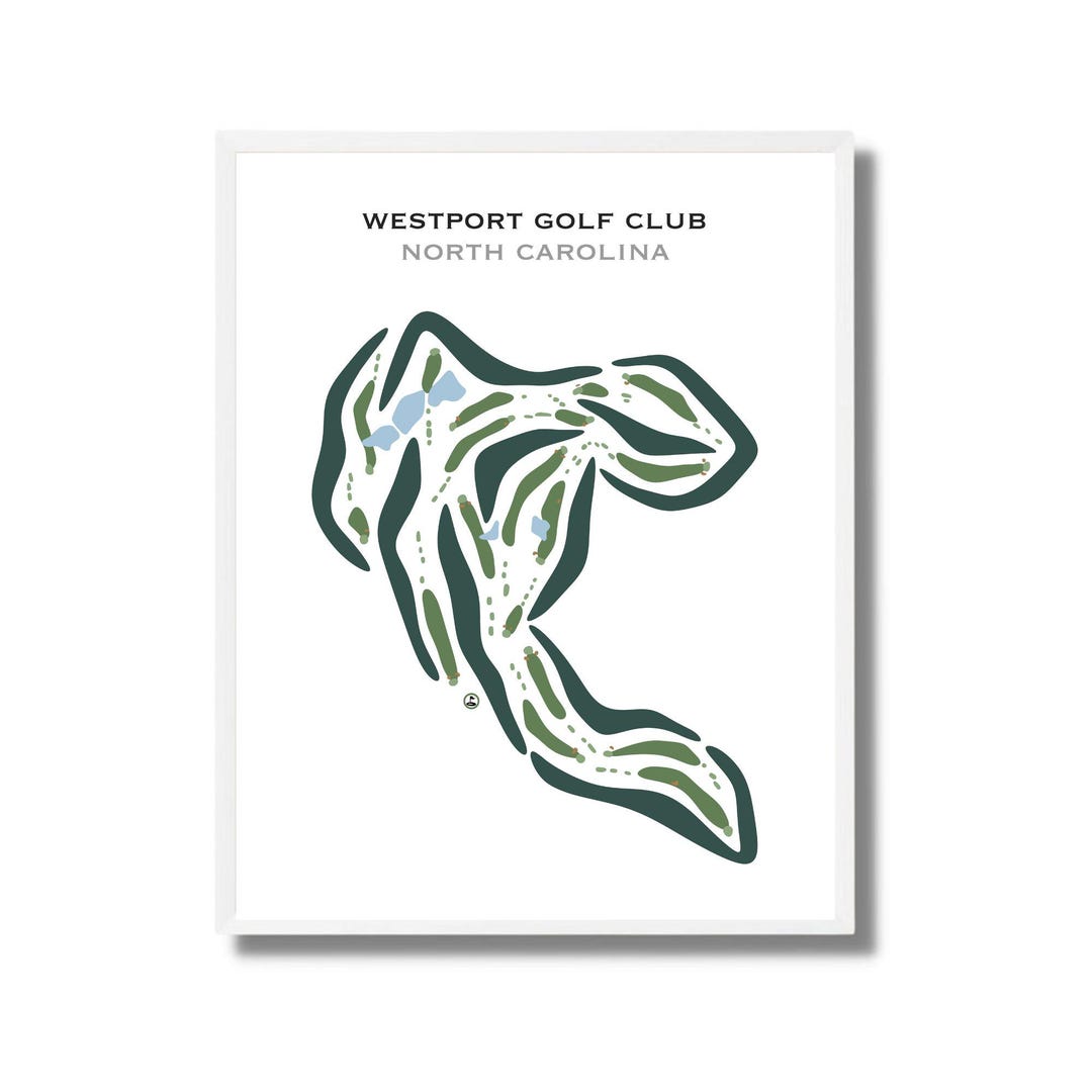 Westport Golf Club, NC | Golf Course Map, Golf Map, Golfer Gift for Him ...