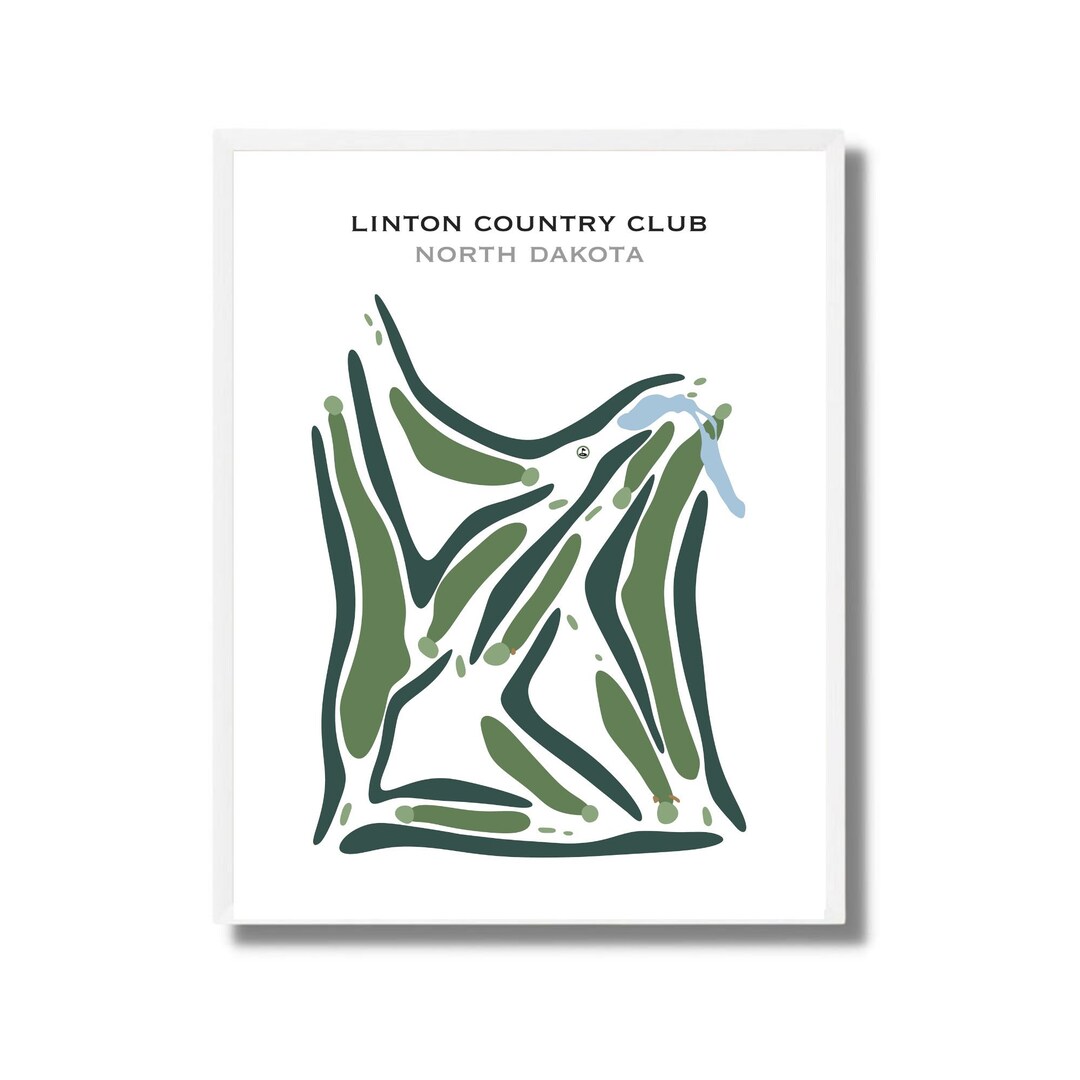 Linton Country Club, ND | Golf Course Map, Golf Map, Golfer Gift for ...