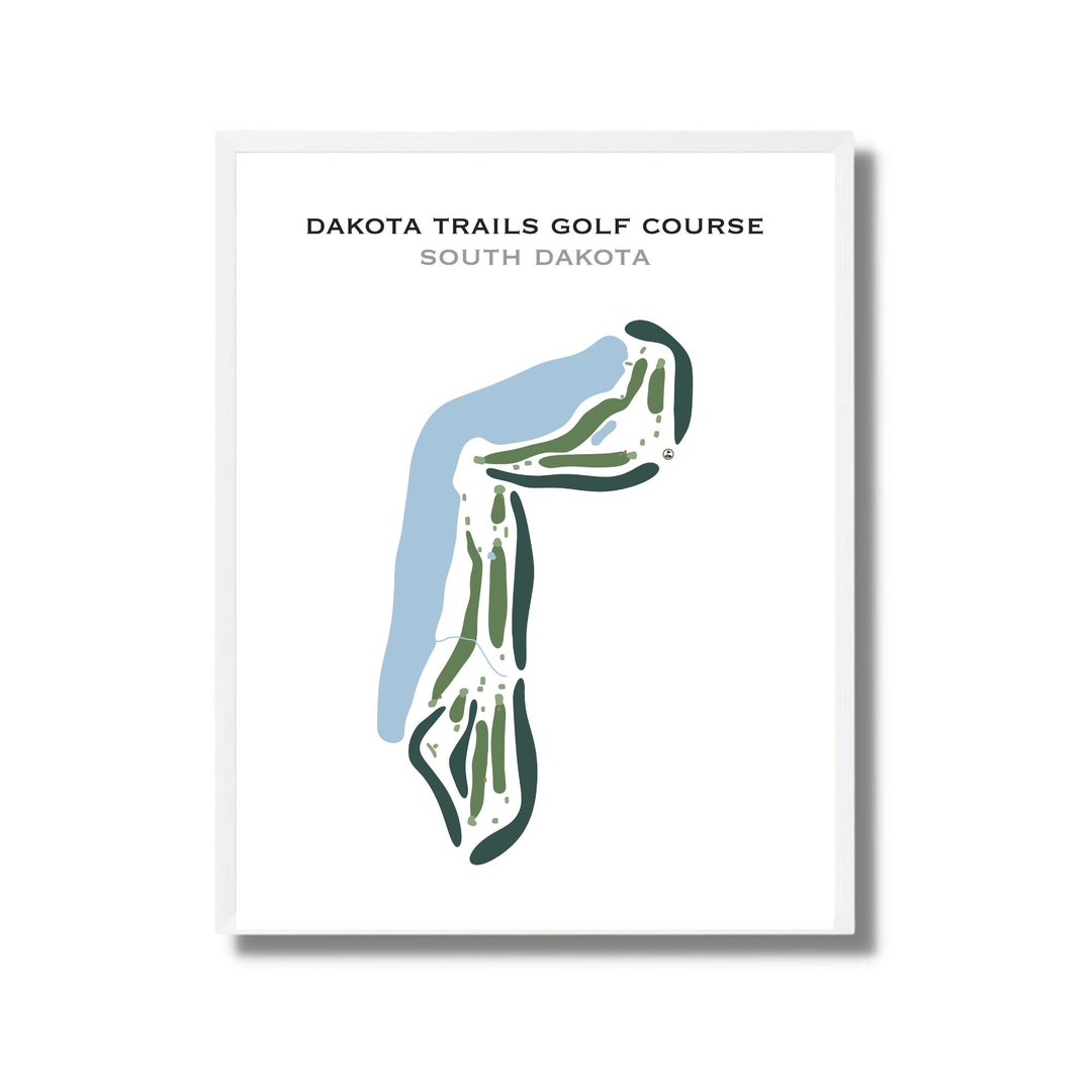 Dakota Trails Golf Course, SD | Golf Course Map, Golf Map, Golfer Gift ...