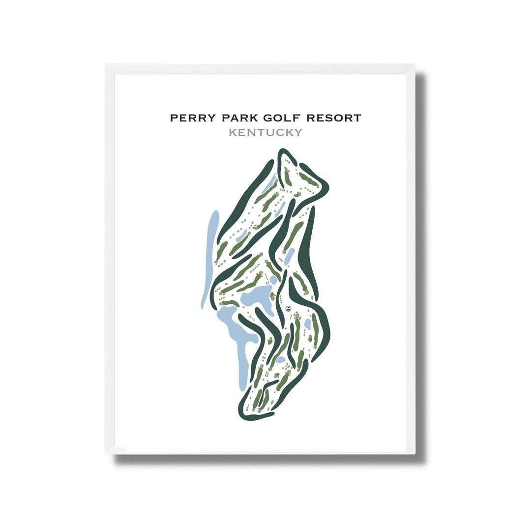 Perry Park Golf Resort, KY Golf Course Map Canvas Art, Golf Map Wall ...