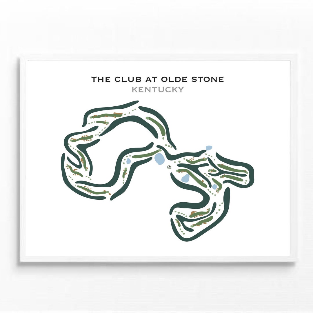 The Club at Olde Stone, KY | Golf Course Map, Golf Map, Golfer Gift for ...