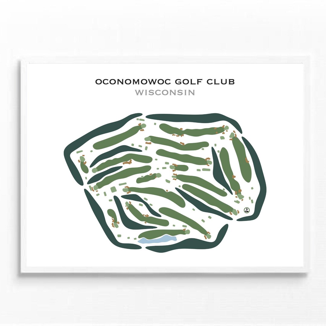 Oconomowoc Golf Club, WI | Golf Course Map, Golf Map, Golfer Gift for ...