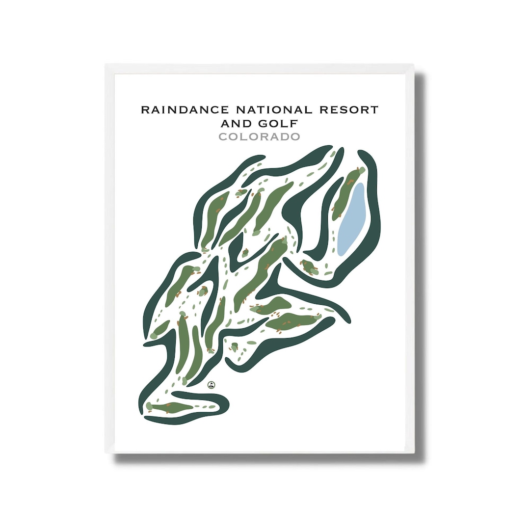 Raindance National Resort and Golf, CO | Golf Course Map, Golfer Gift ...