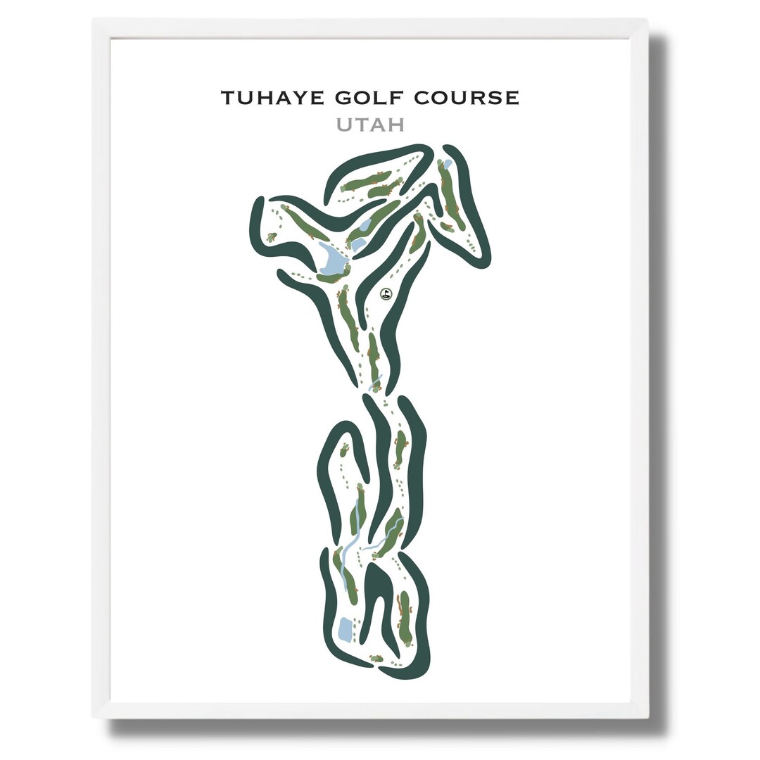Tuhaye Golf Course Utah Golf Course Map Home Decor Golfer - Etsy