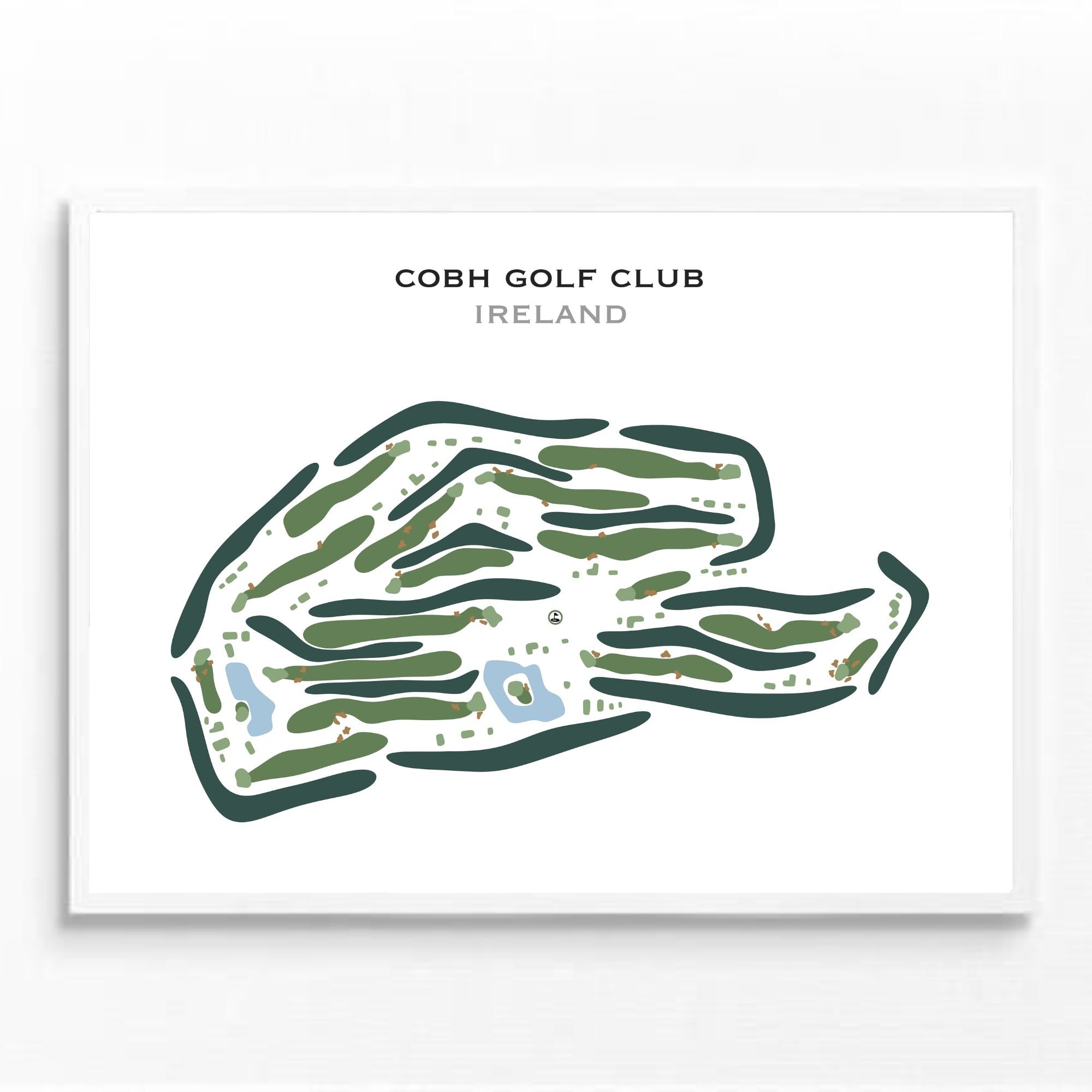Cobh Golf Club, Ireland | Golf Course Map, Golf Map, Golfer Gift for ...