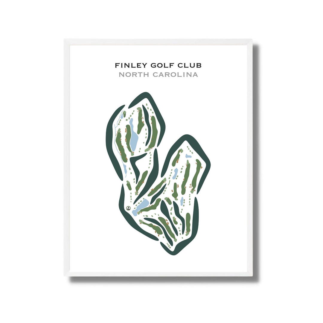Finley Golf Club, NC | Golf Course Map, Golf Map, Golfer Gift for Him ...