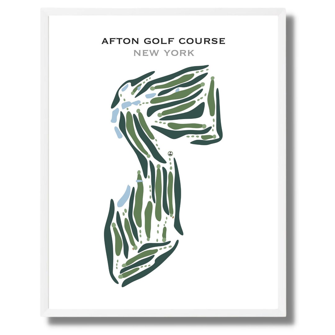 Afton Golf Course New York Golf Course Map Home Decor - Etsy