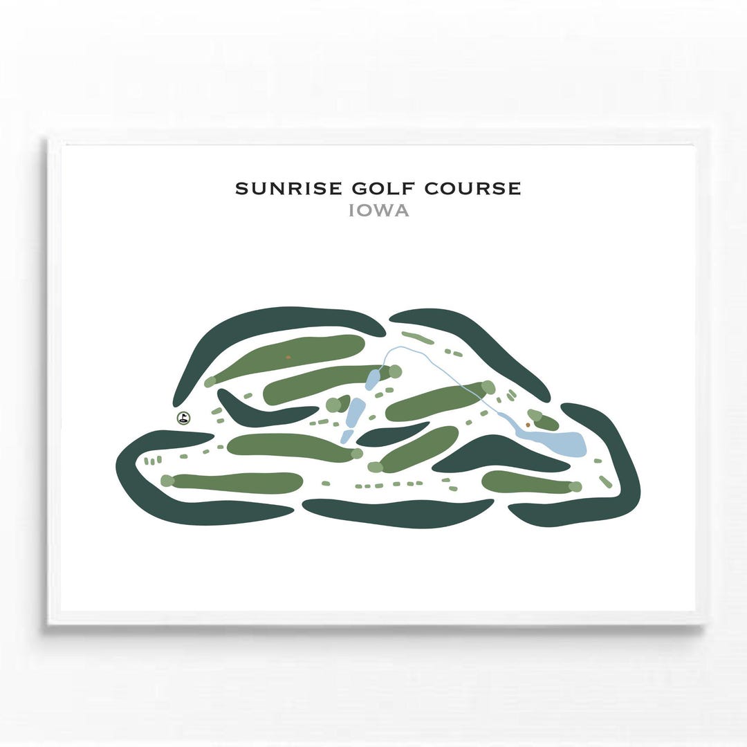Sunrise Golf Course, Iowa | Golf Course Map, Golf Map, Golfer Gift for ...