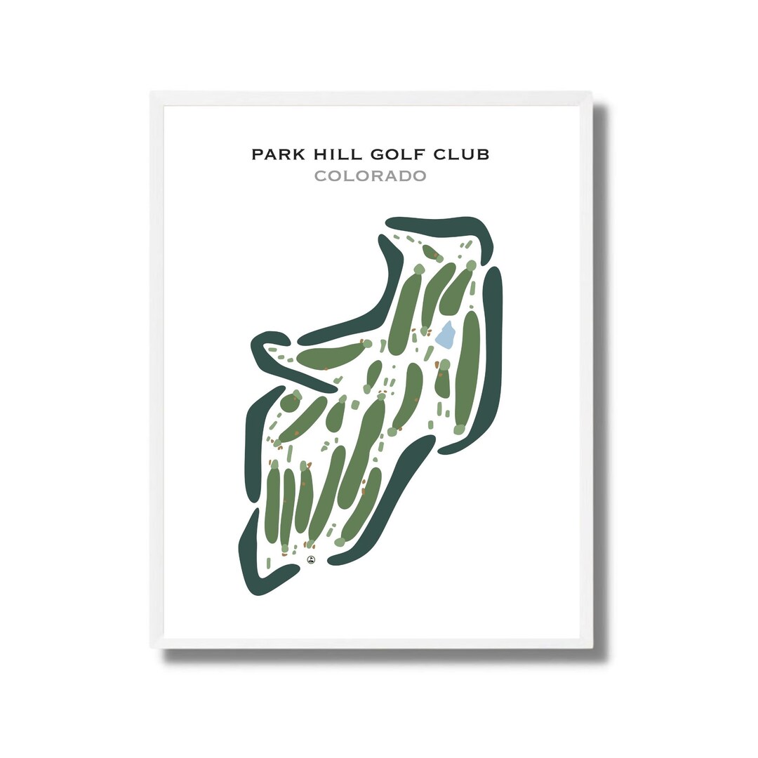 Park Hill Club, Colorado | Golf Course Map, Golf Map, Golfer Gift for ...