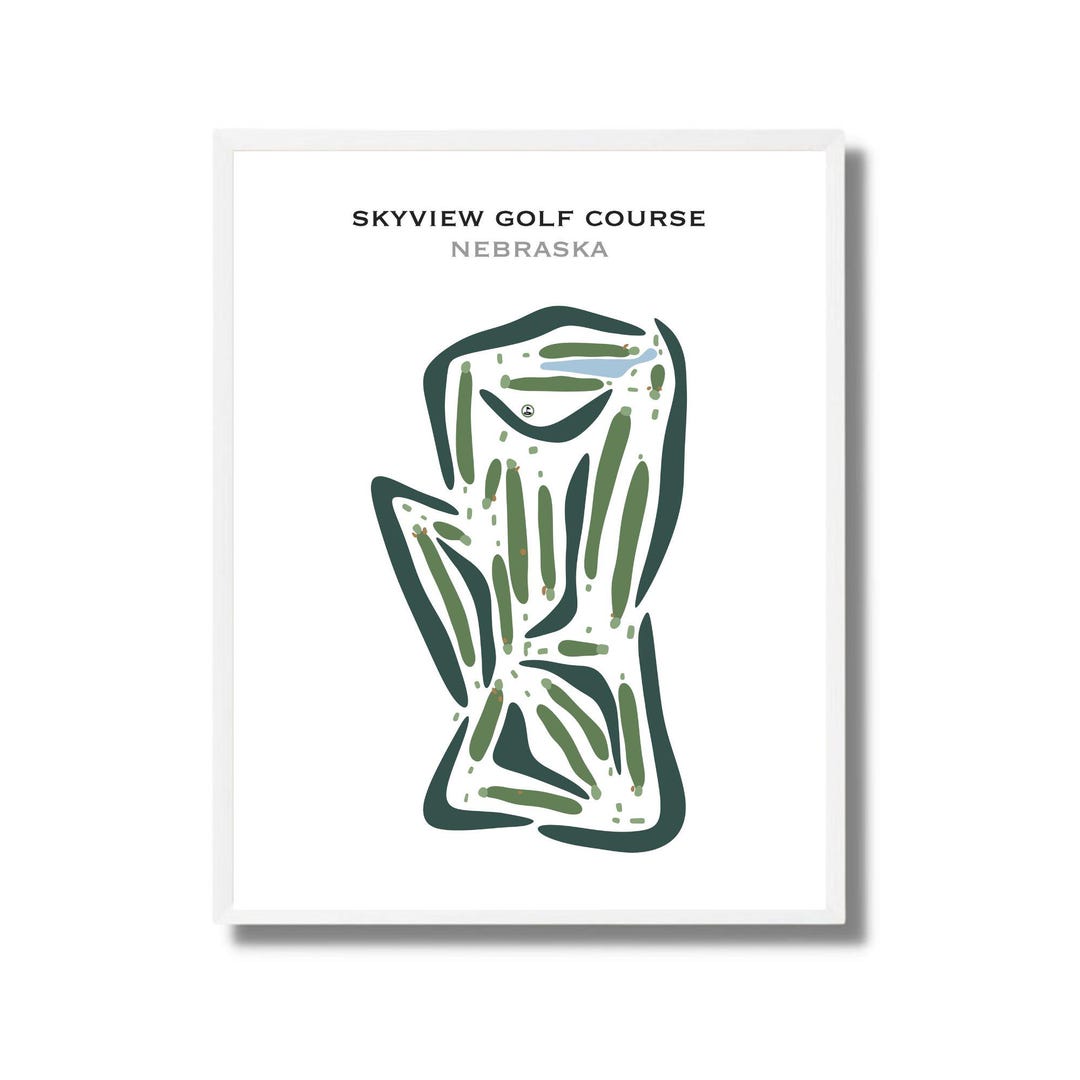 Skyview Golf Course, NE Golf Course Map, Golf Gifts for Dad, Home Décor ...