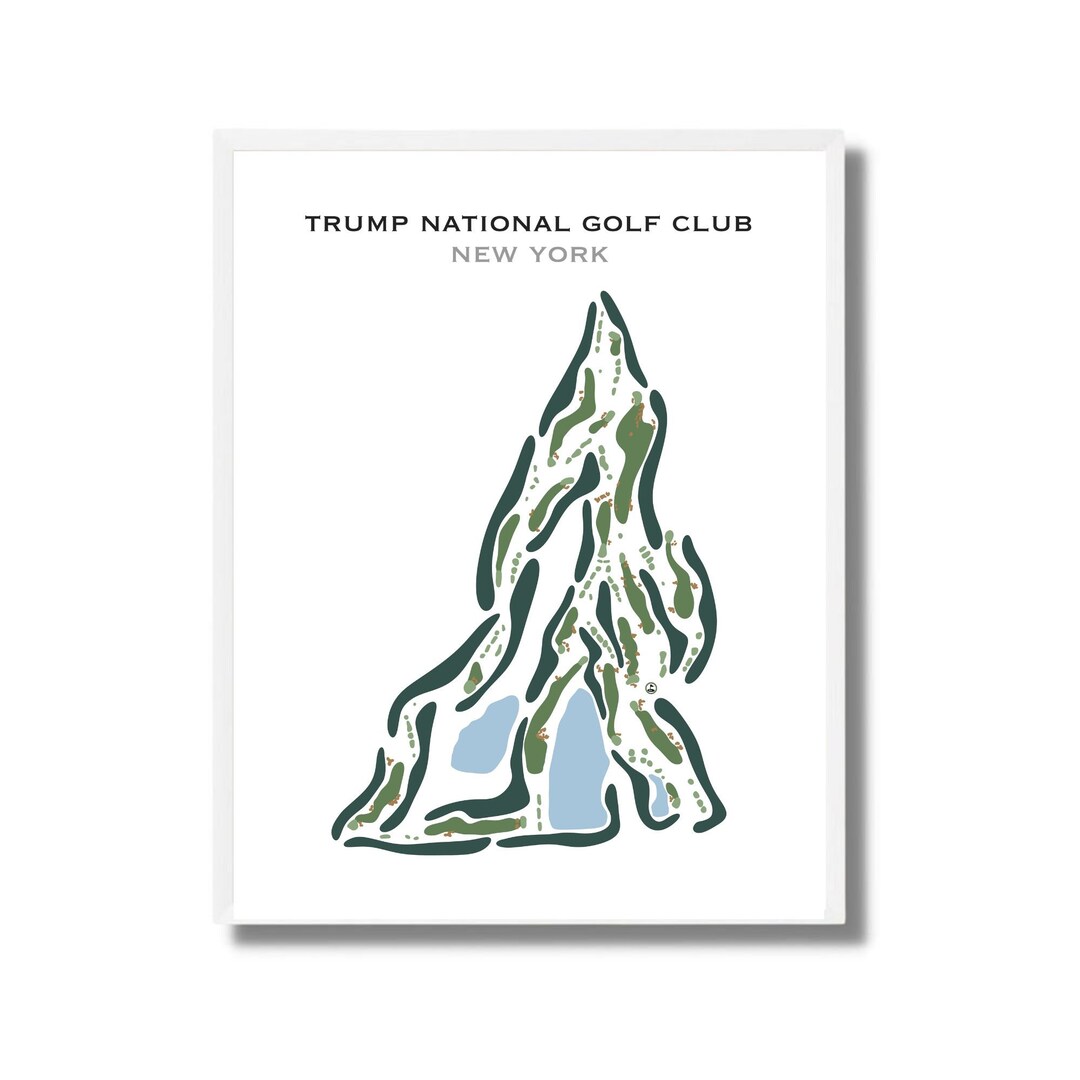 Trump National Golf Club, NY | Golf Course Map, Golf Map, Golfer Gift ...
