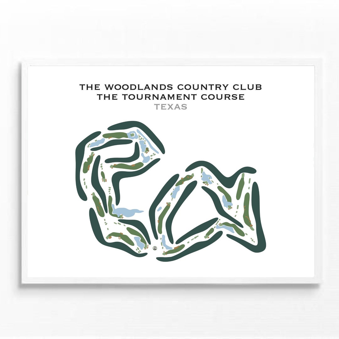 Tournament Course at the Woodlands Country Club, TX Golf Course Map ...