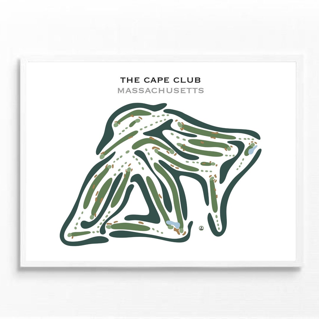 The Cape Club, Massachusetts | Golf Course Map, Golf Map, Golfer Gift ...