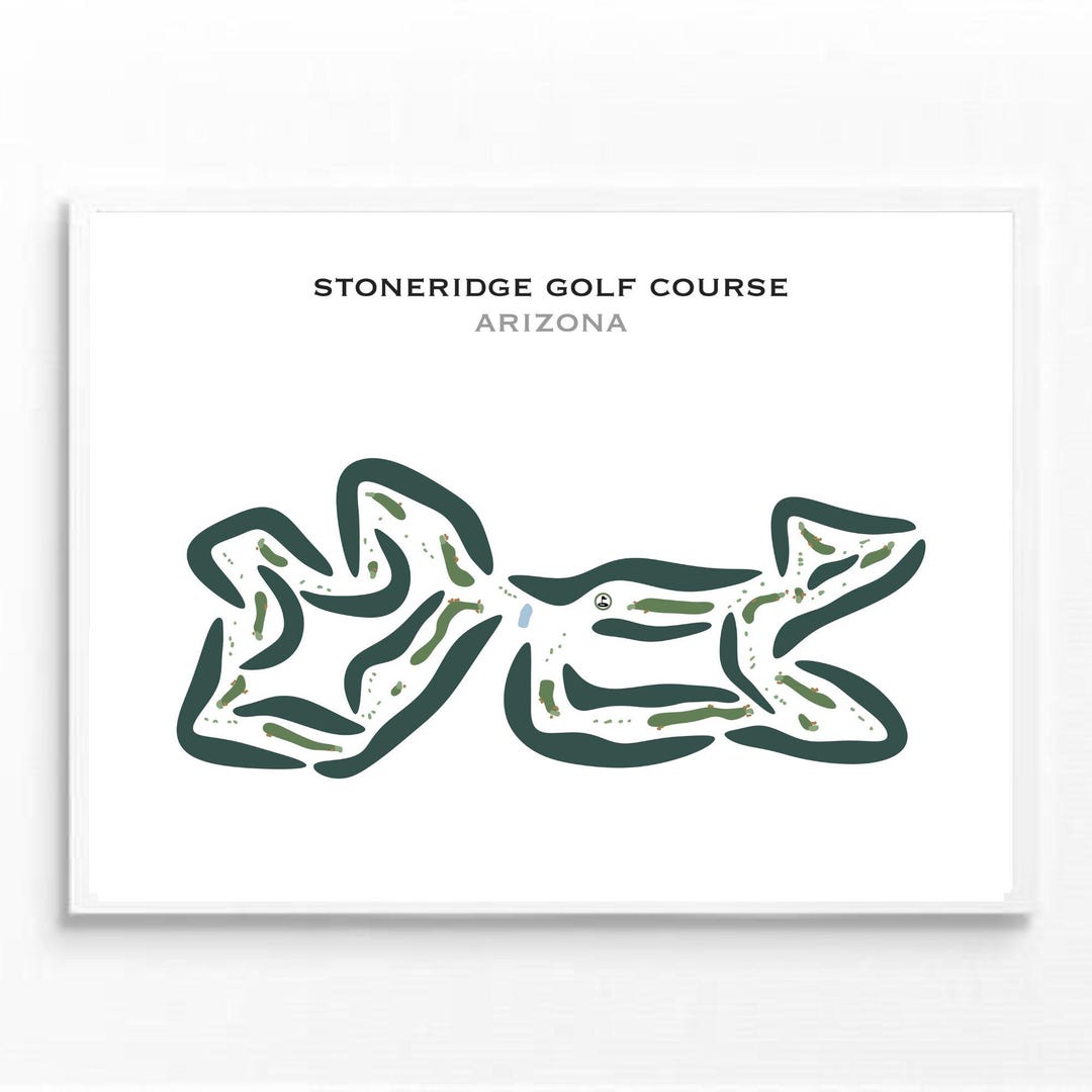Stoneridge Golf Course Map Art Print, Arizona Golf Decor - Etsy