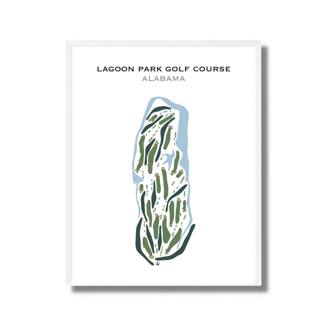 Lagoon Park Golf Course, AL | Golf Course Map, Golf Map, Golfer Gift ...