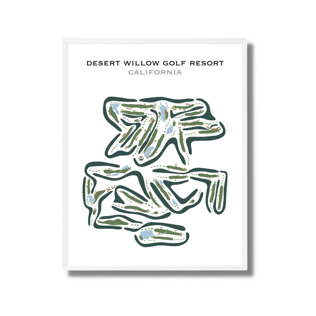 Desert Willow Golf Resort, CA | Golf Course Map, Golf Map, Golfer Gift ...