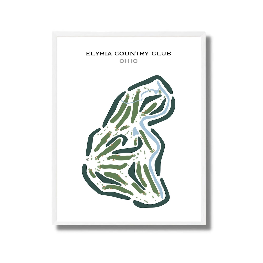 Elyria Country Club, Ohio | Golf Course Map, Golf Map, Golfer Gift for Him, Scorecard Layout ...