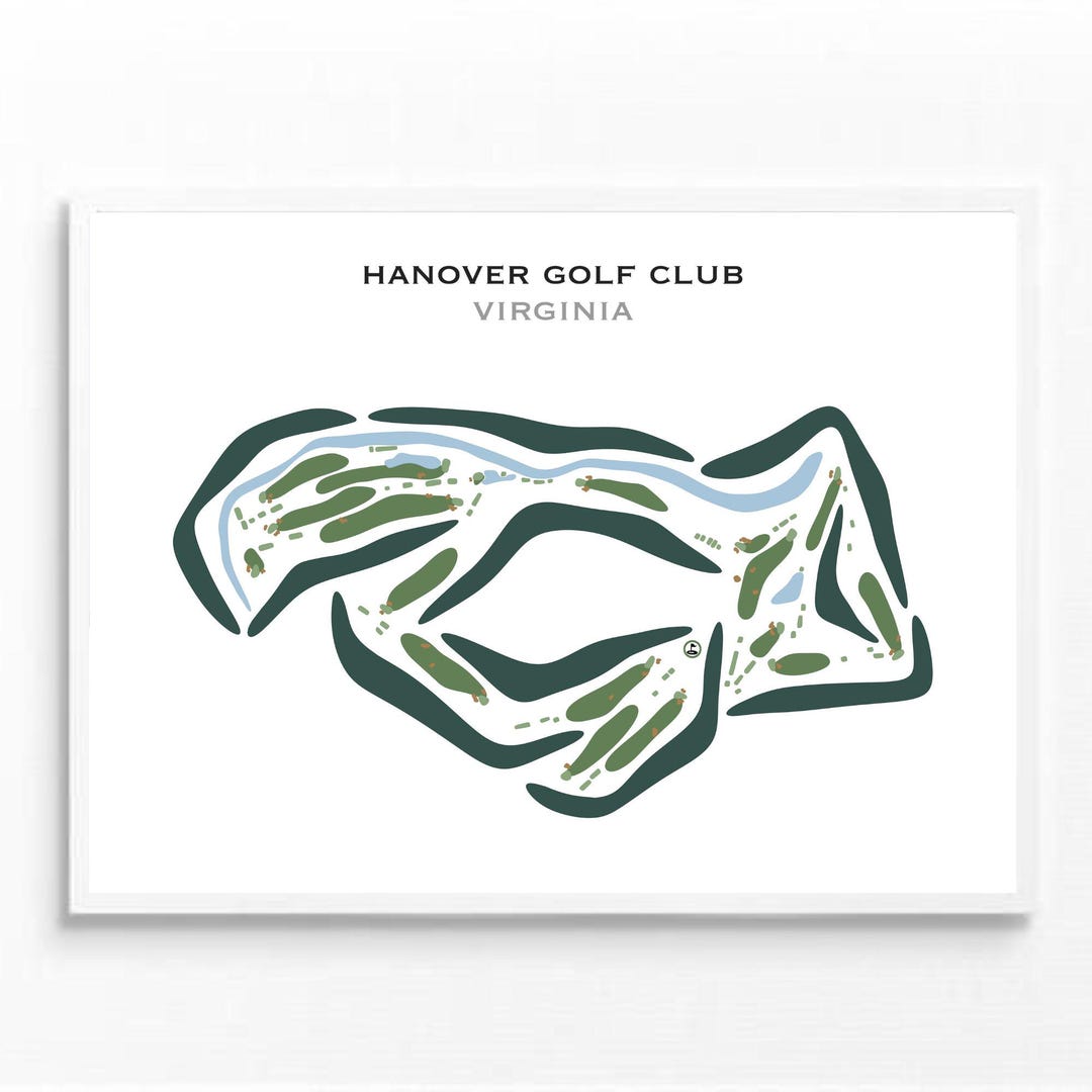 Hanover Golf Club, VA | Golf Course Map, Golf Map, Golfer Gift for Him ...
