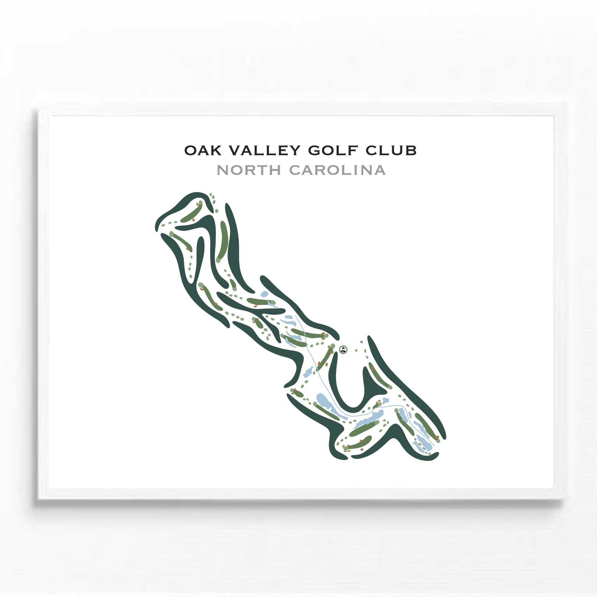 Oak Valley Golf Club NC Golf Course Map Home Decor Golfer - Etsy