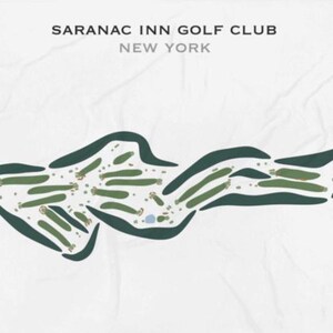 Saranac Inn Golf Club, NY Golf Course Map Canvas, Golf Map Wall Art ...
