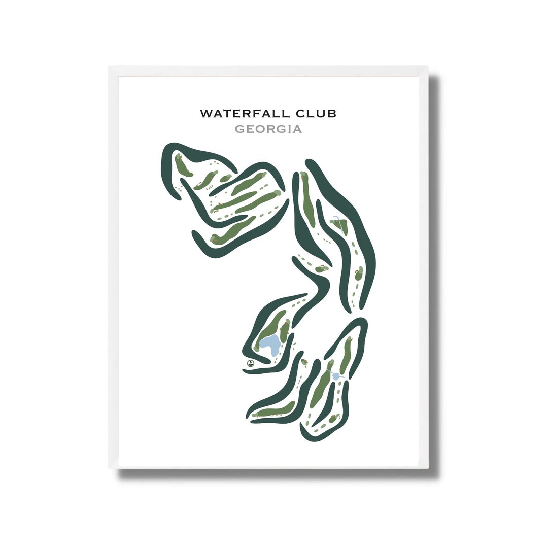The Waterfall Golf Club, Clayton, GA, Golf Home Décor, Custom Golf Gift ...