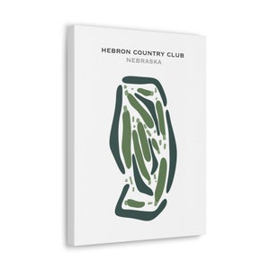Hebron Country Club, NE | Golf Course Map, Golf Map, Golfer Gift for ...