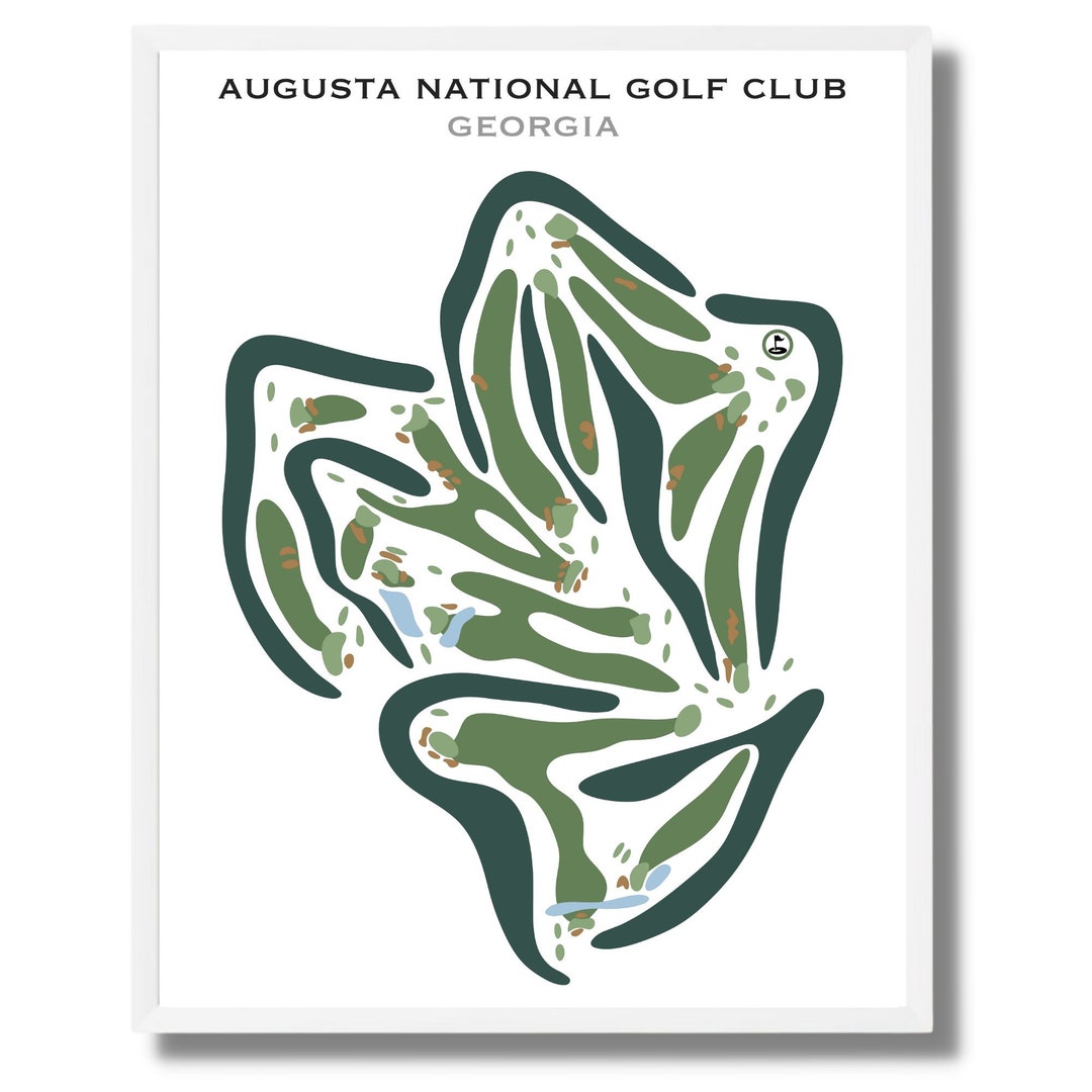 Augusta National Golf Club GA Golf Course Map Home Decor - Etsy