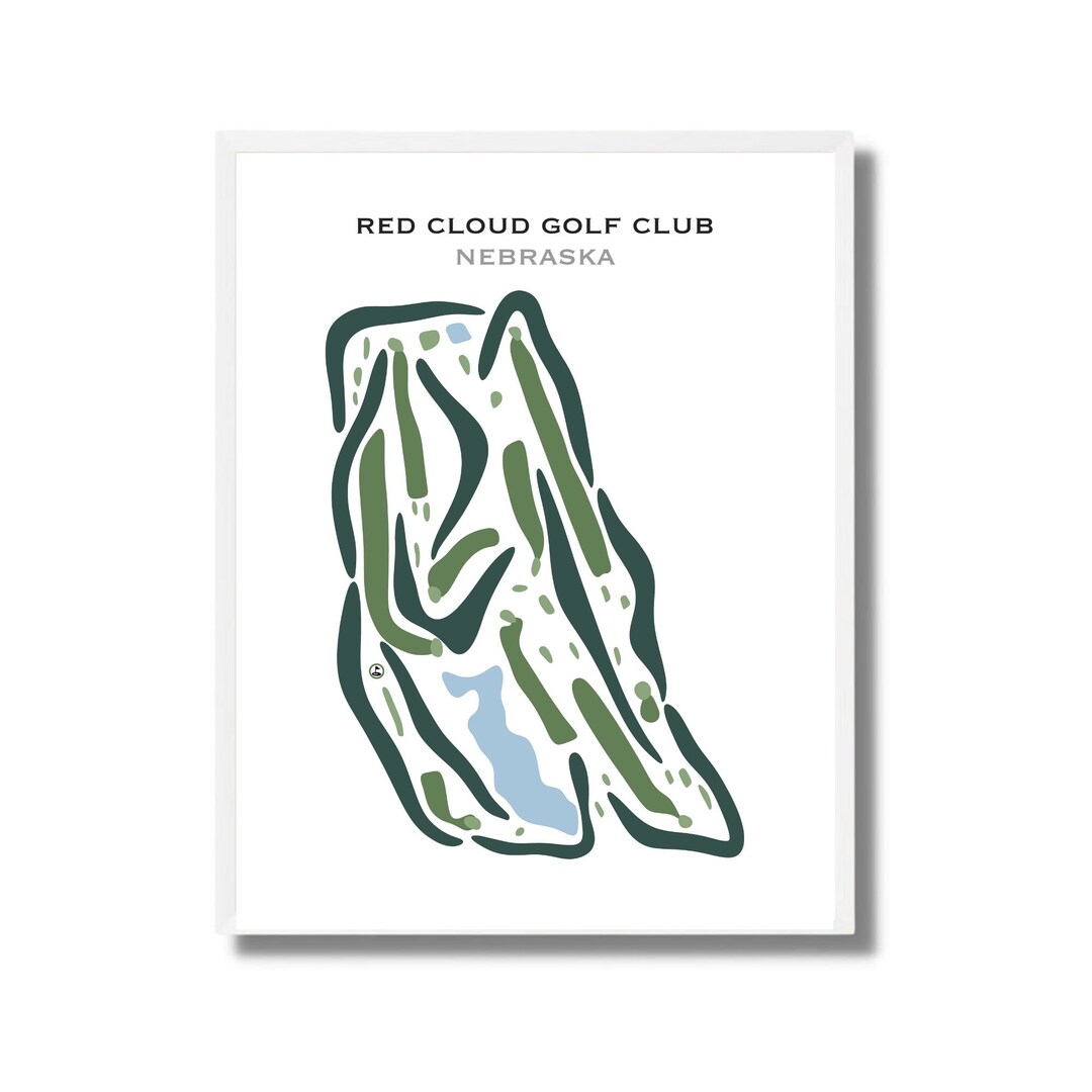 Red Cloud Golf Club, NE | Golf Course Map, Golf Map, Golfer Gift for ...