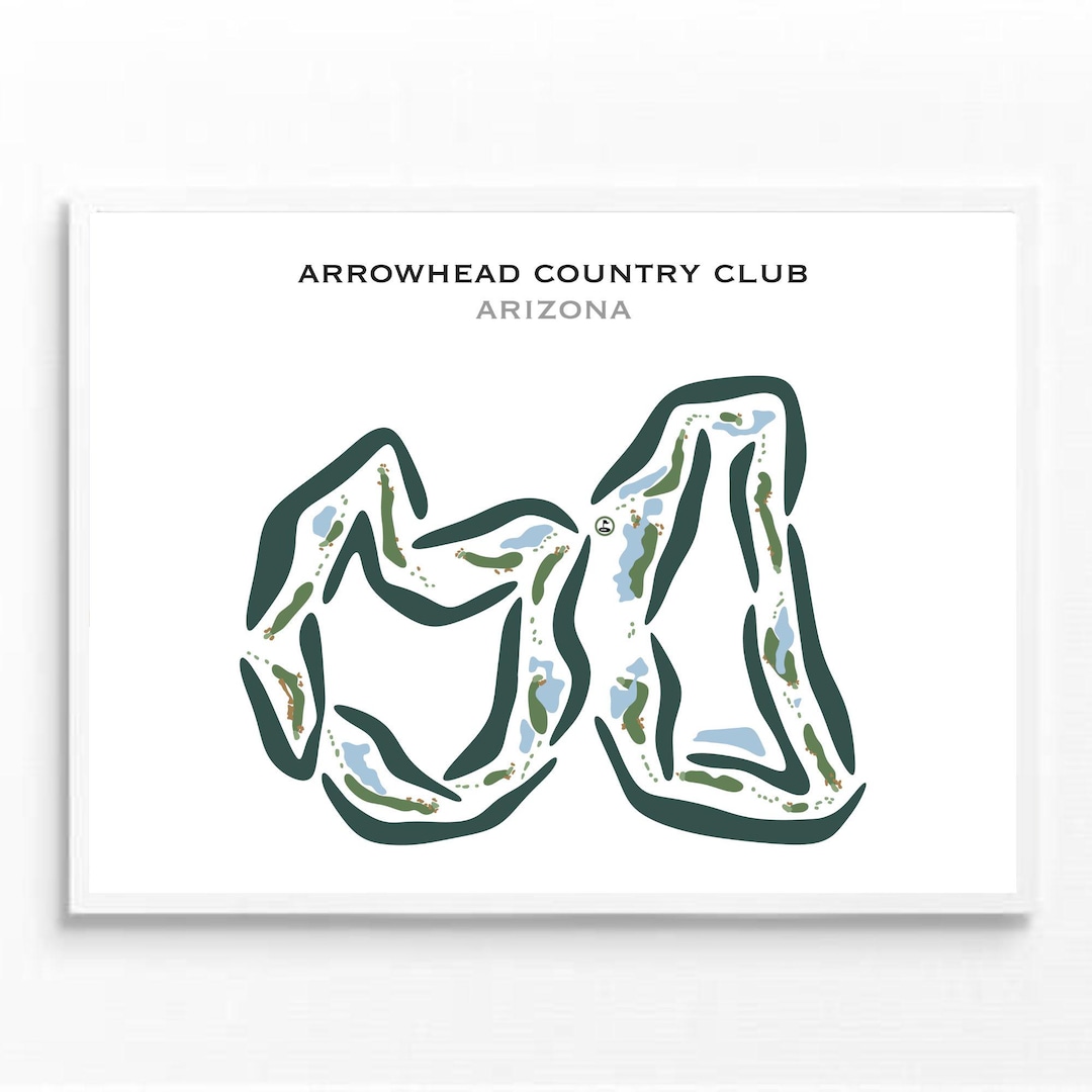 Arrowhead Country Club, AZ | Golf Course Map, Golf Map, Golfer Gift for ...