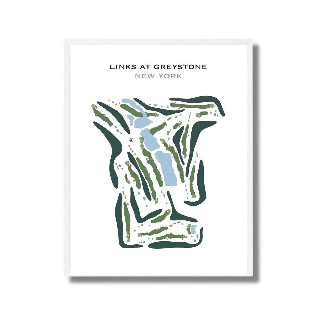 The Links at Greystone, NY | Golf Course Map, Golf Map, Golfer Gift for ...