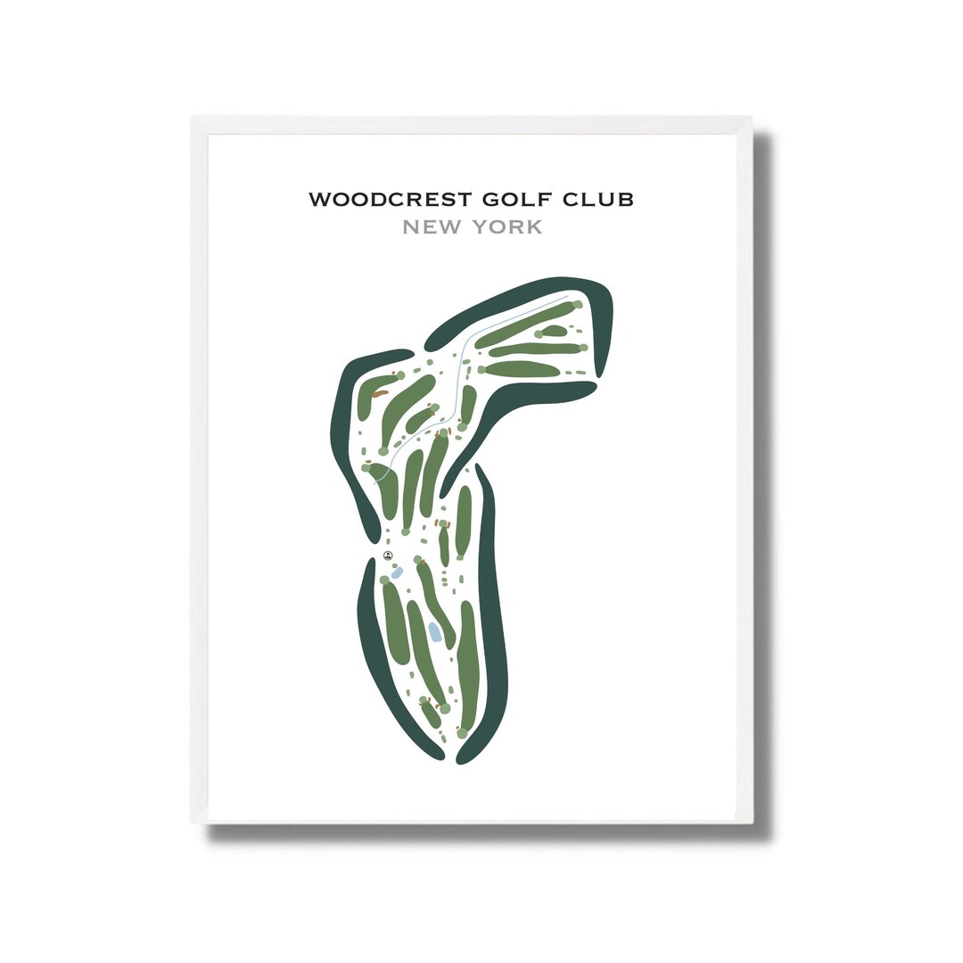 Woodcrest Golf Club, NY | Golf Course Map, Golf Map, Golfer Gift for ...