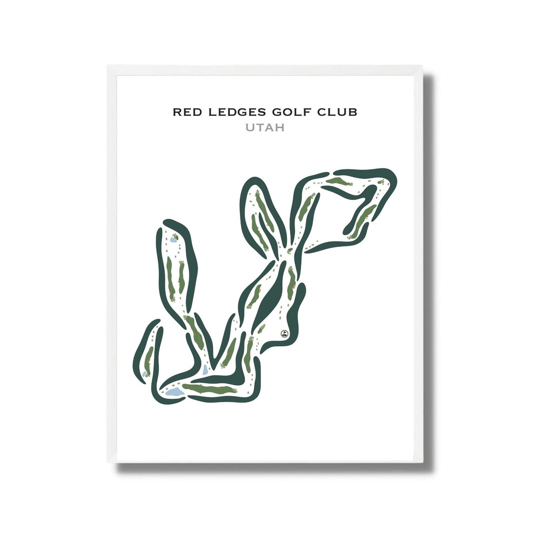 Red Ledges Golf Club, Utah| Golf Course Map, Golf Map, Golfer Gift for ...