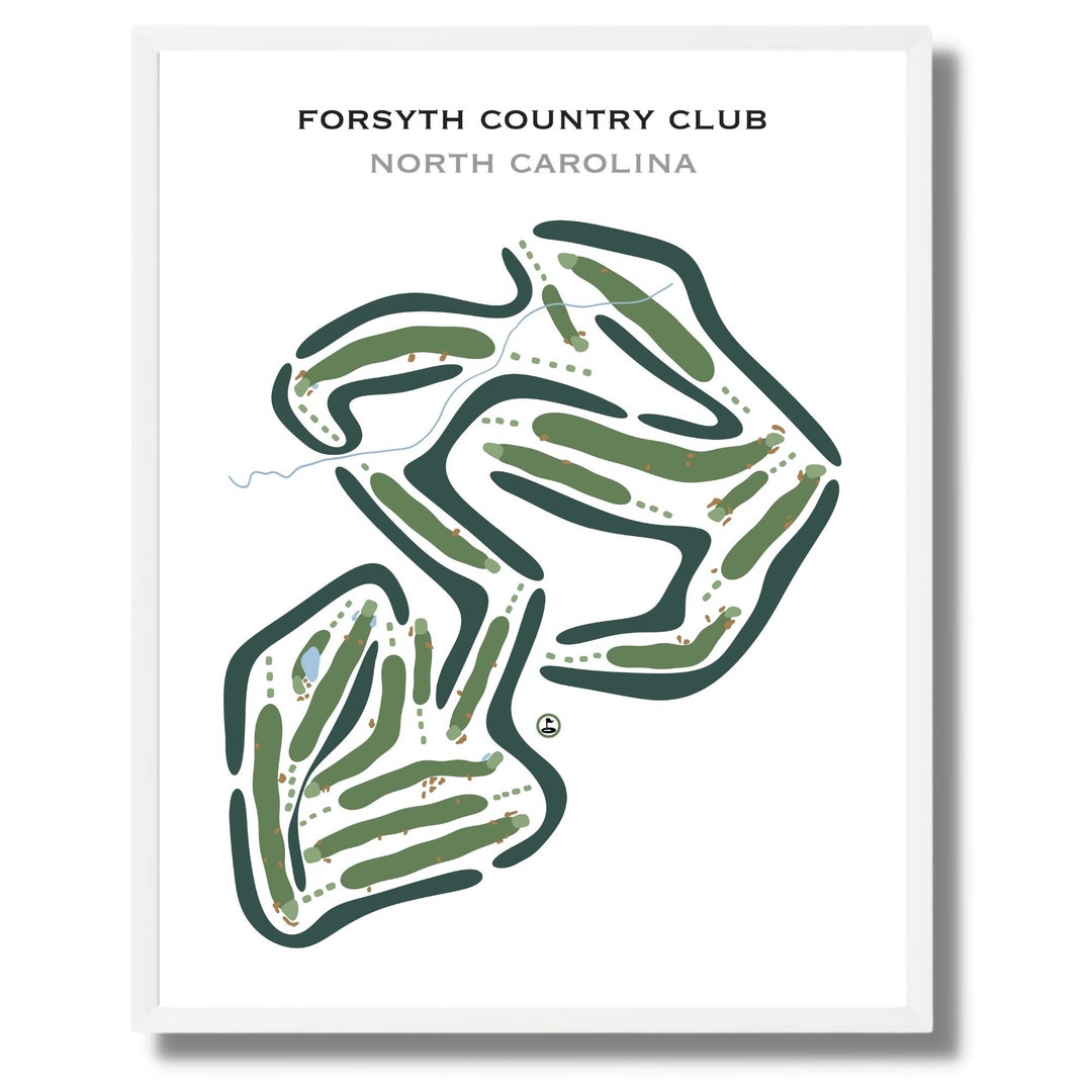 Forsyth Country Club NC Golf Course Map Home Decor Golfer - Etsy