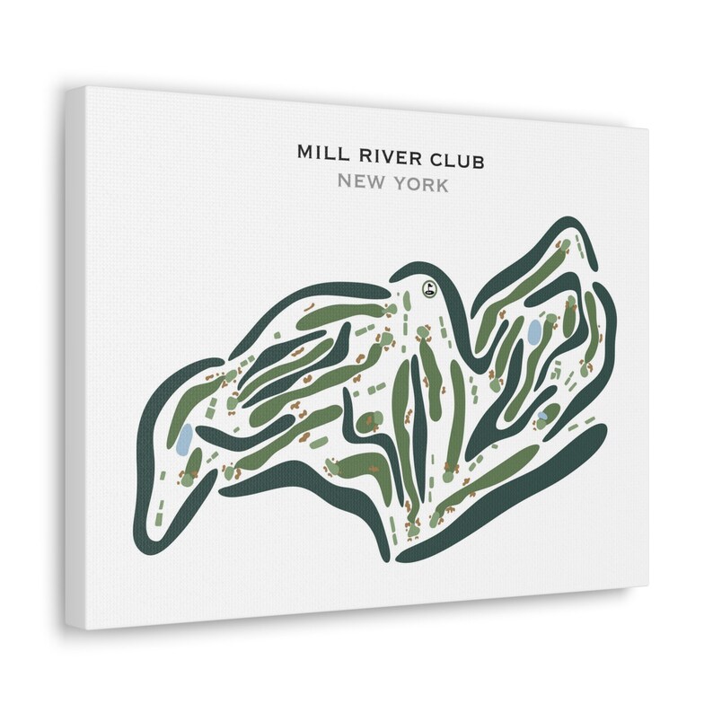 Mill River Club, NY | Golf Course Map, Golf Wall Art, Golf Décor ...