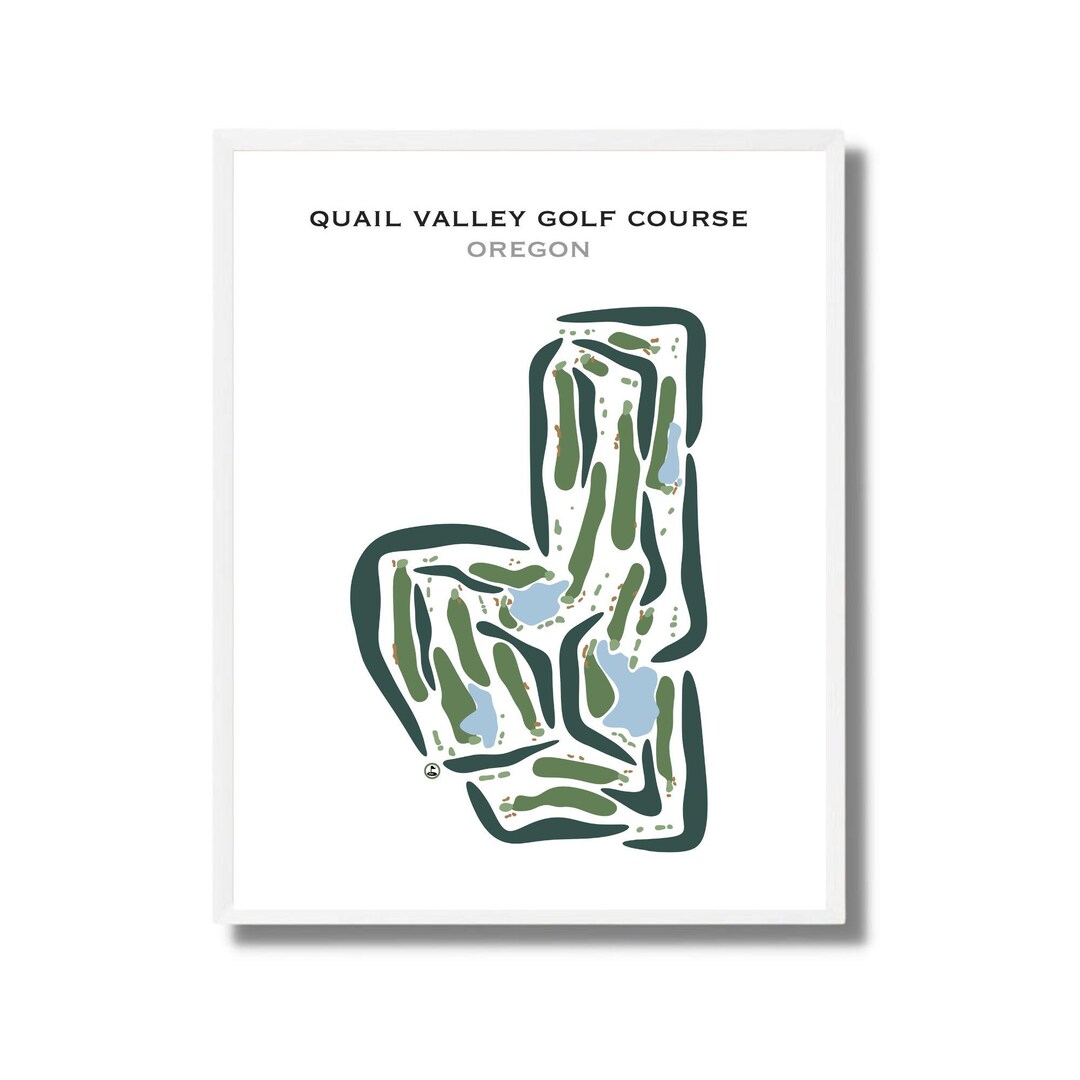 Quail Valley Golf Course, OR | Golf Course Map, Golf Map, Golfer Gift ...