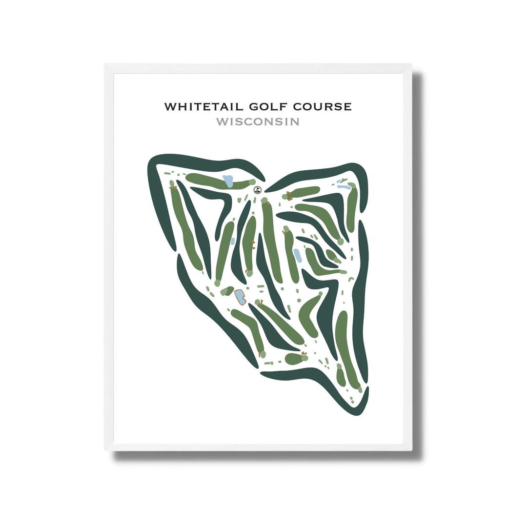 Whitetail Golf Course, WI | Golf Course Map, Golf Map, Golfer Gift for ...