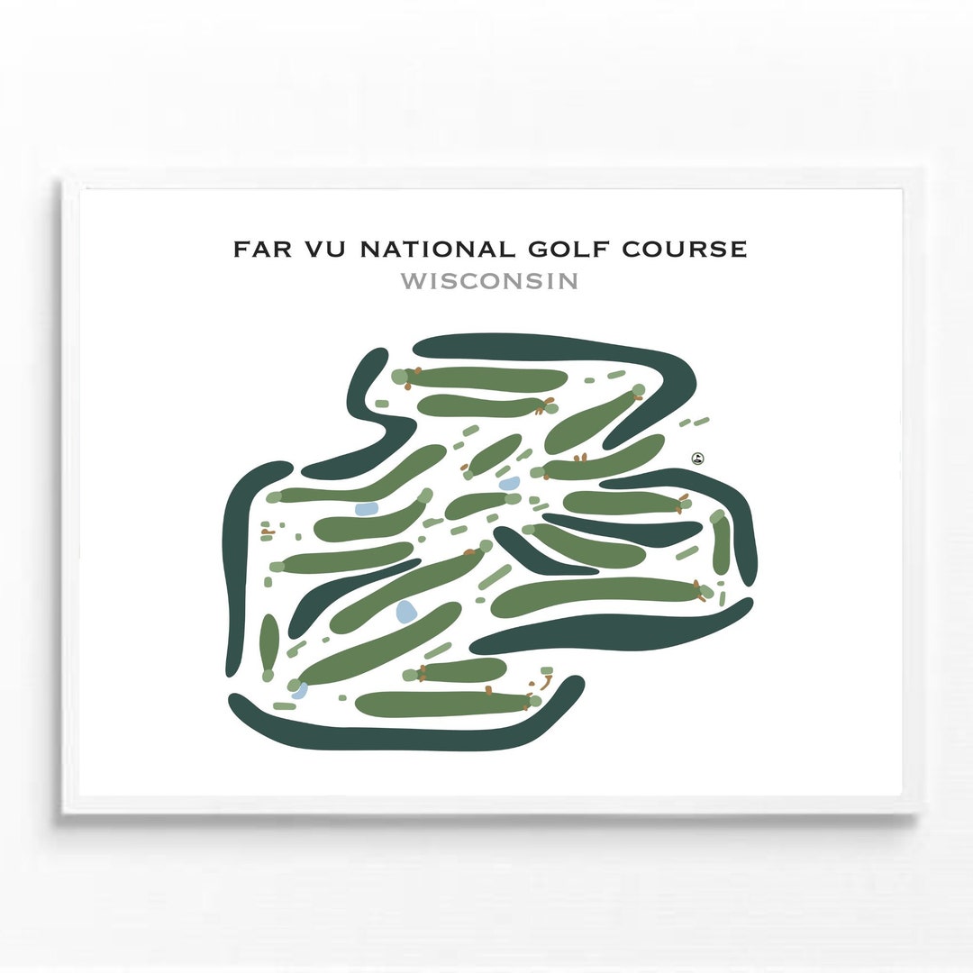 Far Vu National Golf Course, WI | Golf Course Map, Decor, Golfer Gift ...