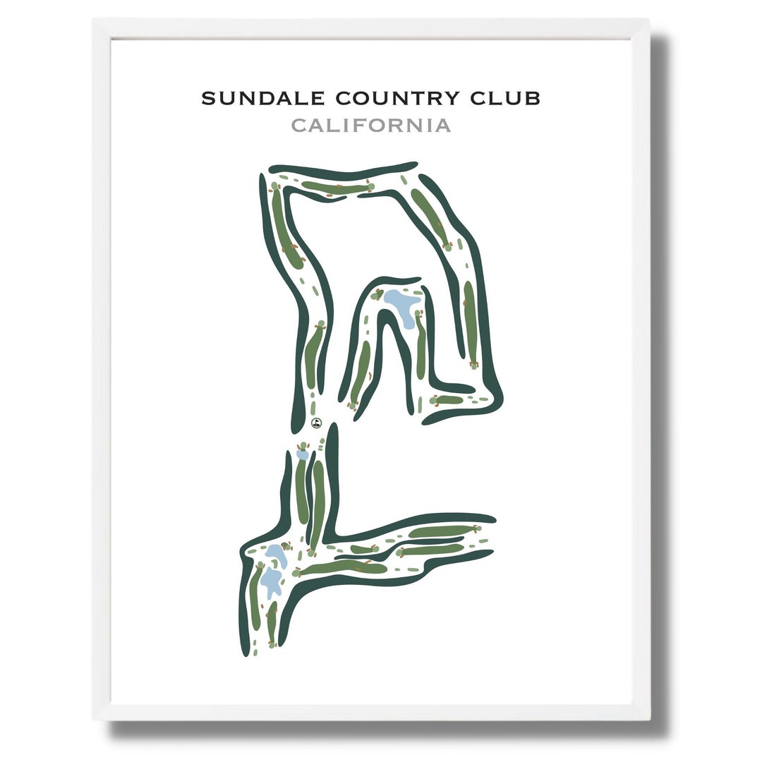 Sundale Country Club CA Golf Course Map Home Decor Golfer - Etsy