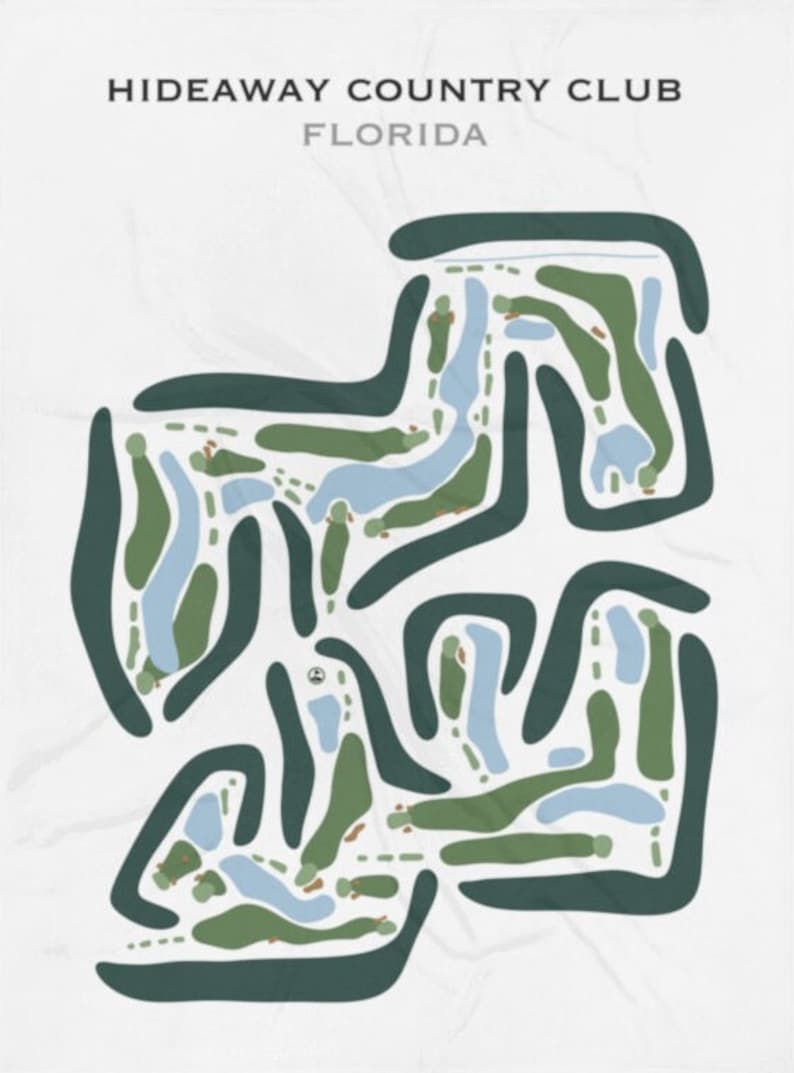 Hideaway Country Club, FL | Golf Course Map, Golf Map, Golfer Gift for ...