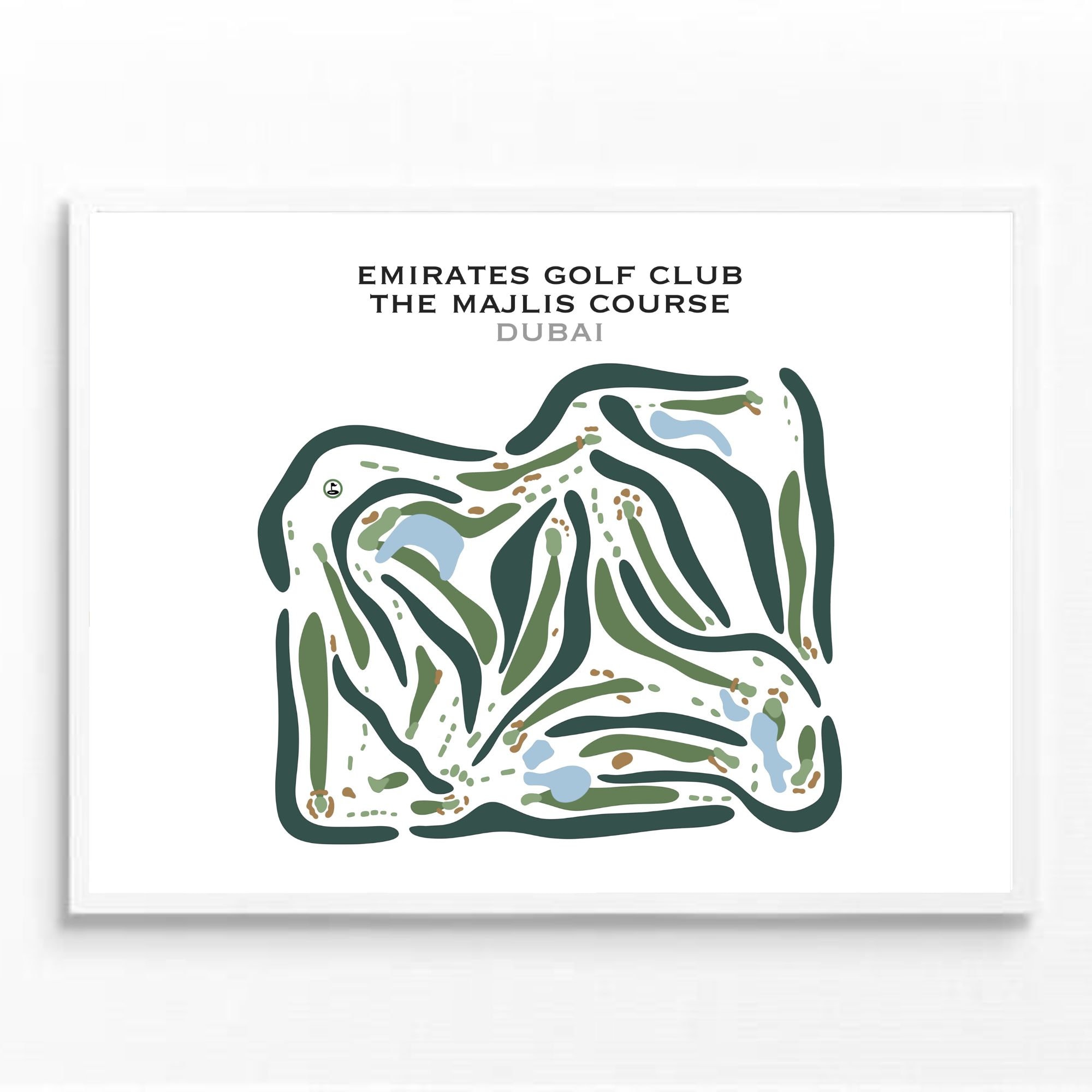 Emirates Golf Club the Majlis Course Dubai Golf Course Map - Etsy