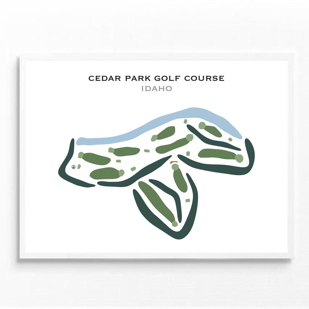 Cedar Park Golf Course, ID Golf Course Map Wall Art, Golf Map Canvas ...